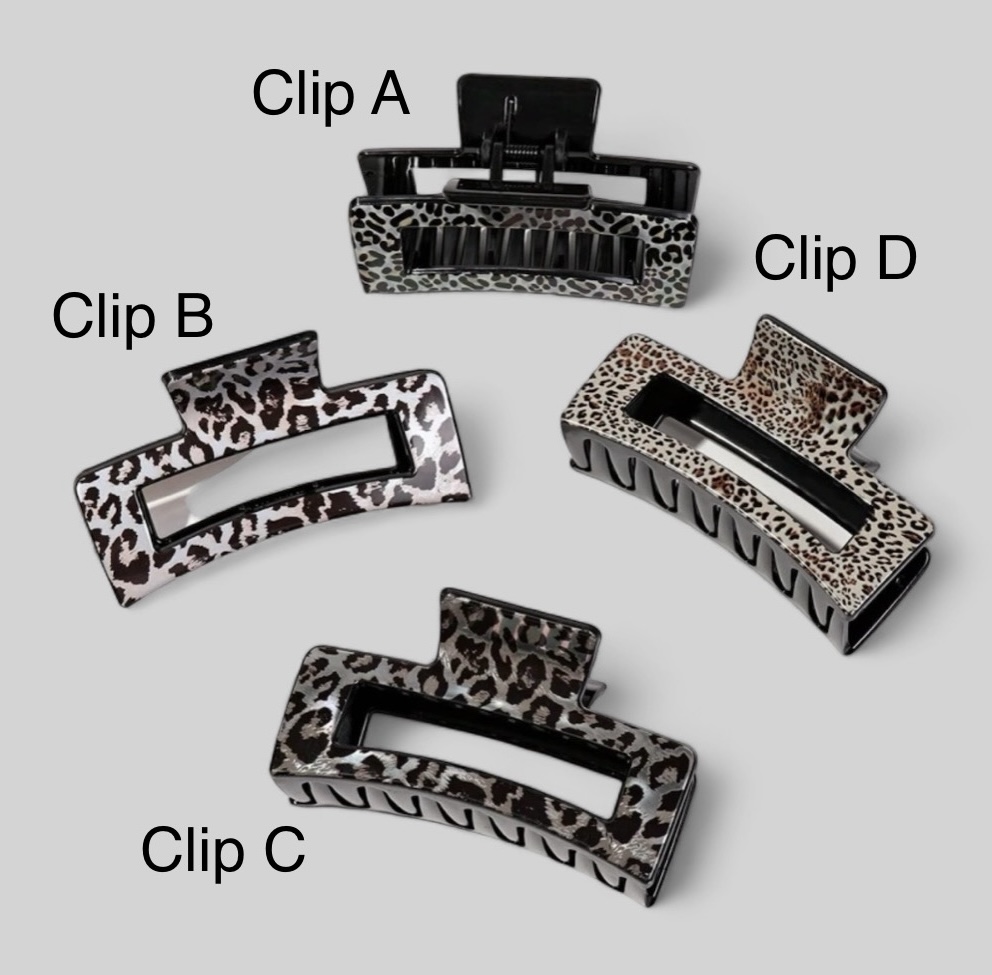 Leopard Large Hair Claw - Glam Girl Accessories