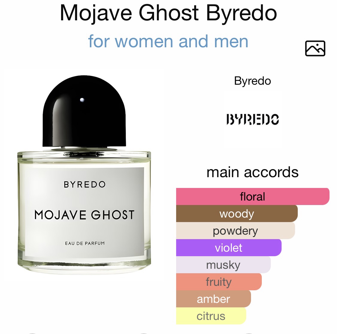 FF MOJAVE GHOST BYREDO GENERIC 30ML PERFUME - Glam Girl Accessories